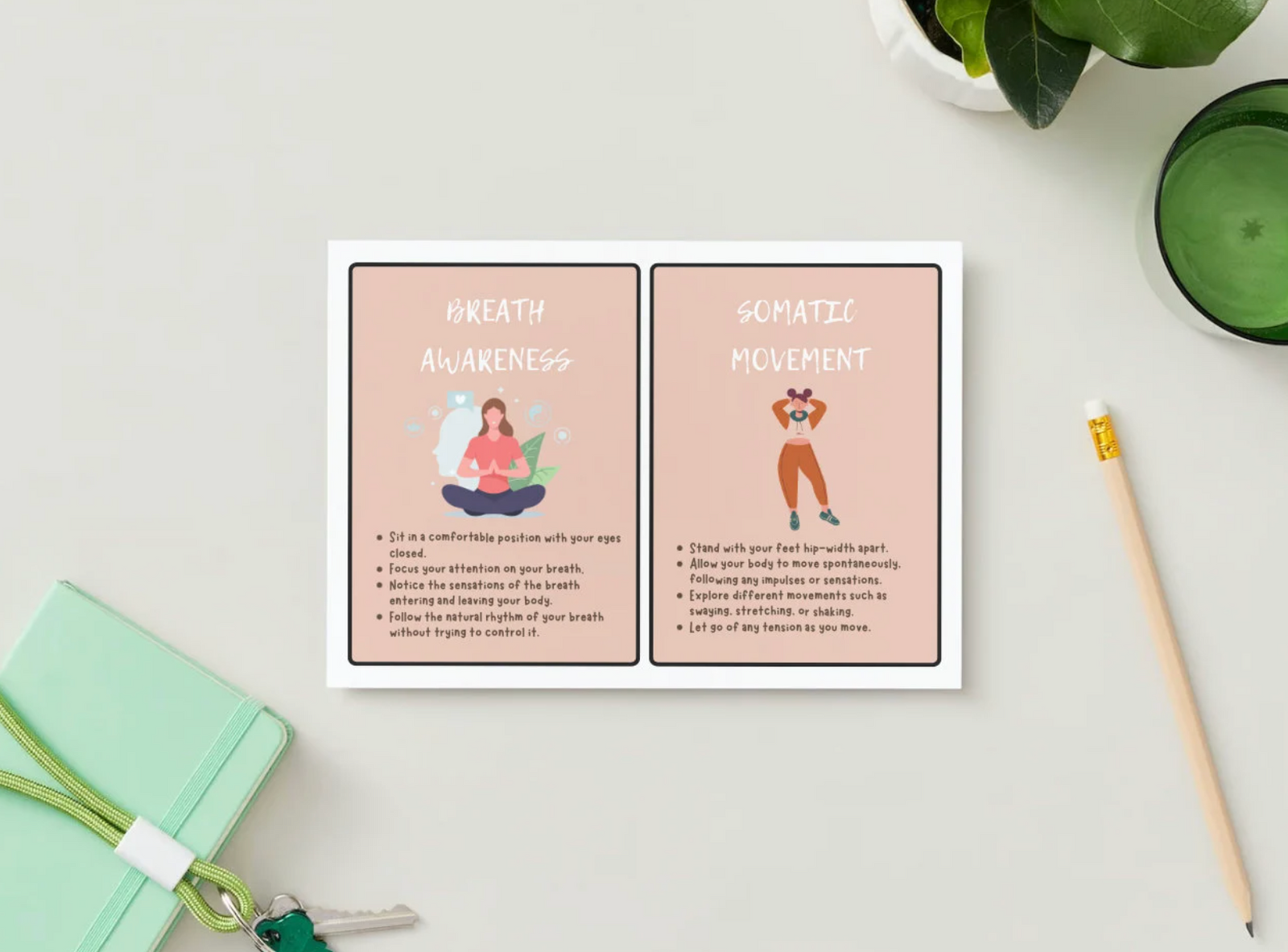 Somatic Therapy Exercise Cards | Therapy Activities | Self Help | Ment